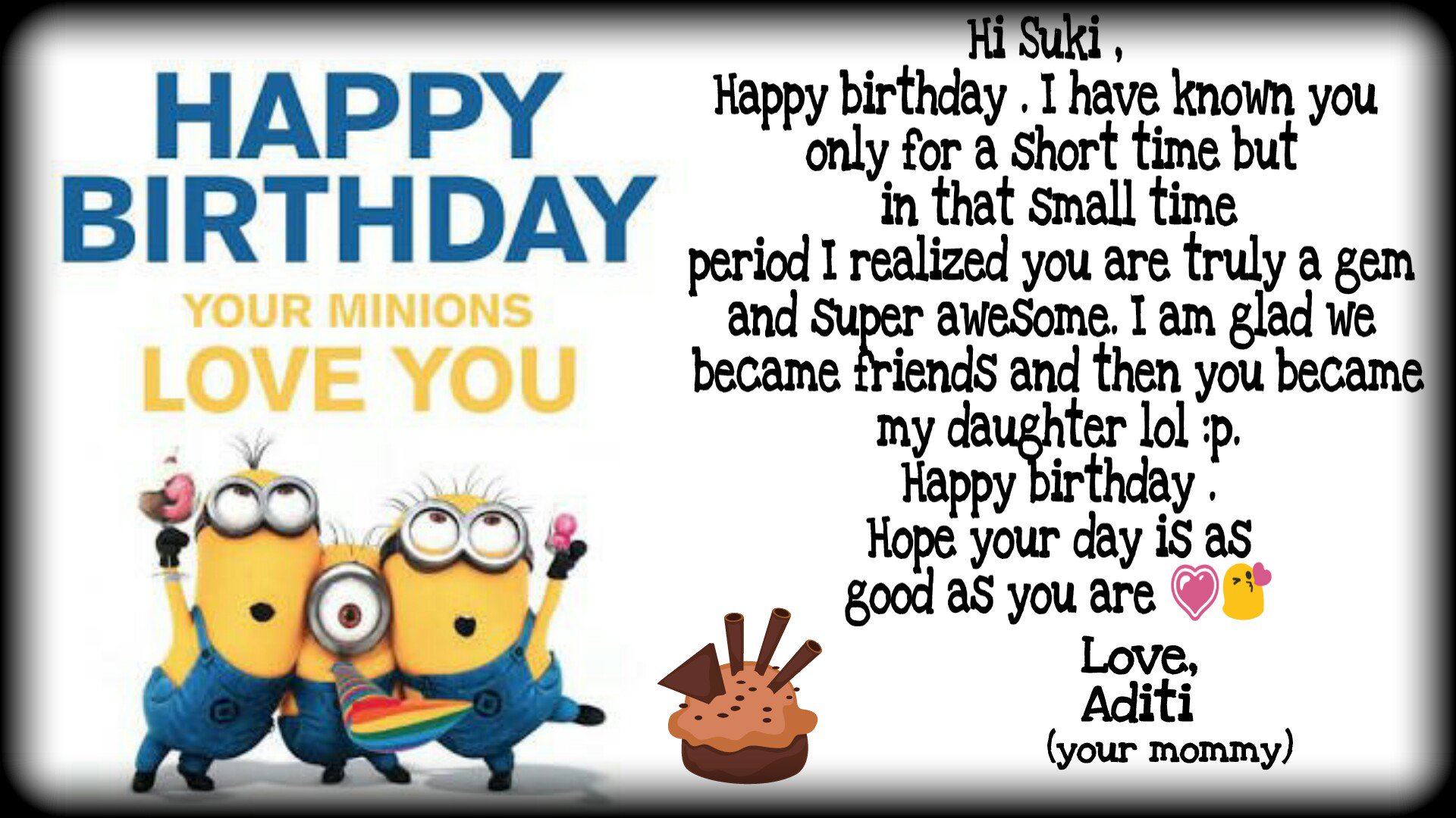Minions Happy Birthday Wishes