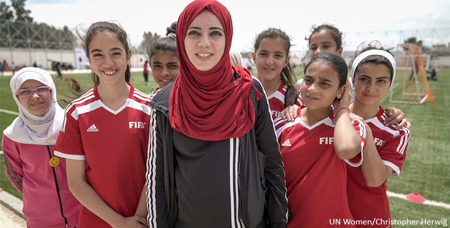 Syrian and Jordanian girls team up for a friendly match at ...