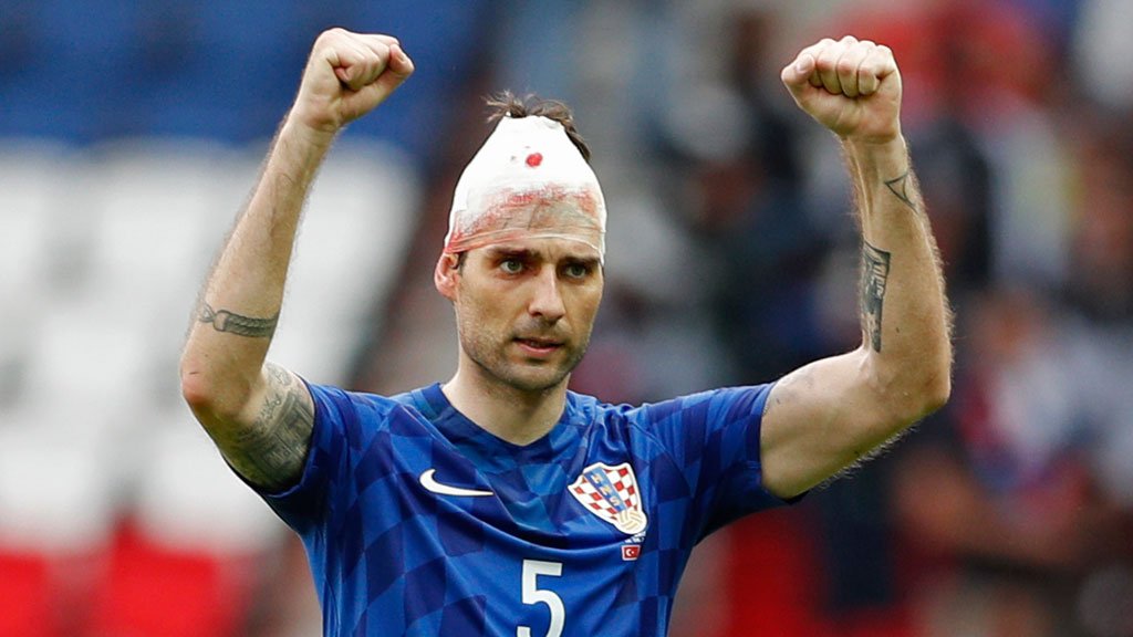 Vedran Ćorluka rocking the head bandage once again - scoopnest.com