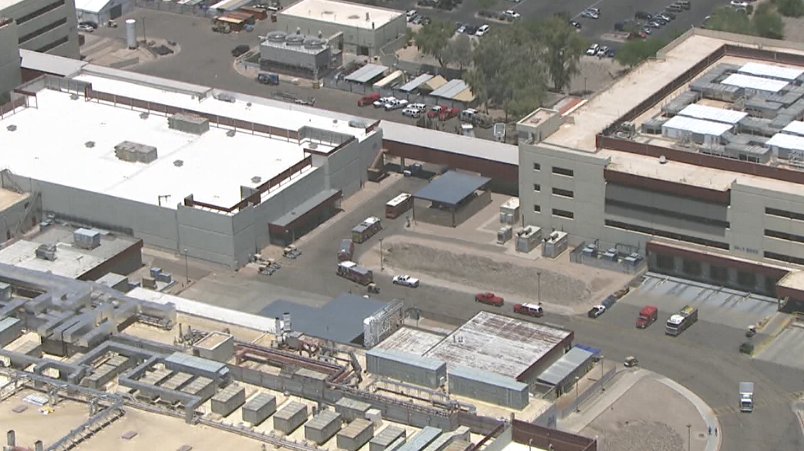 Intel: NOW: #Sky12 over the Intel campus near Chandler and Rural roads ...