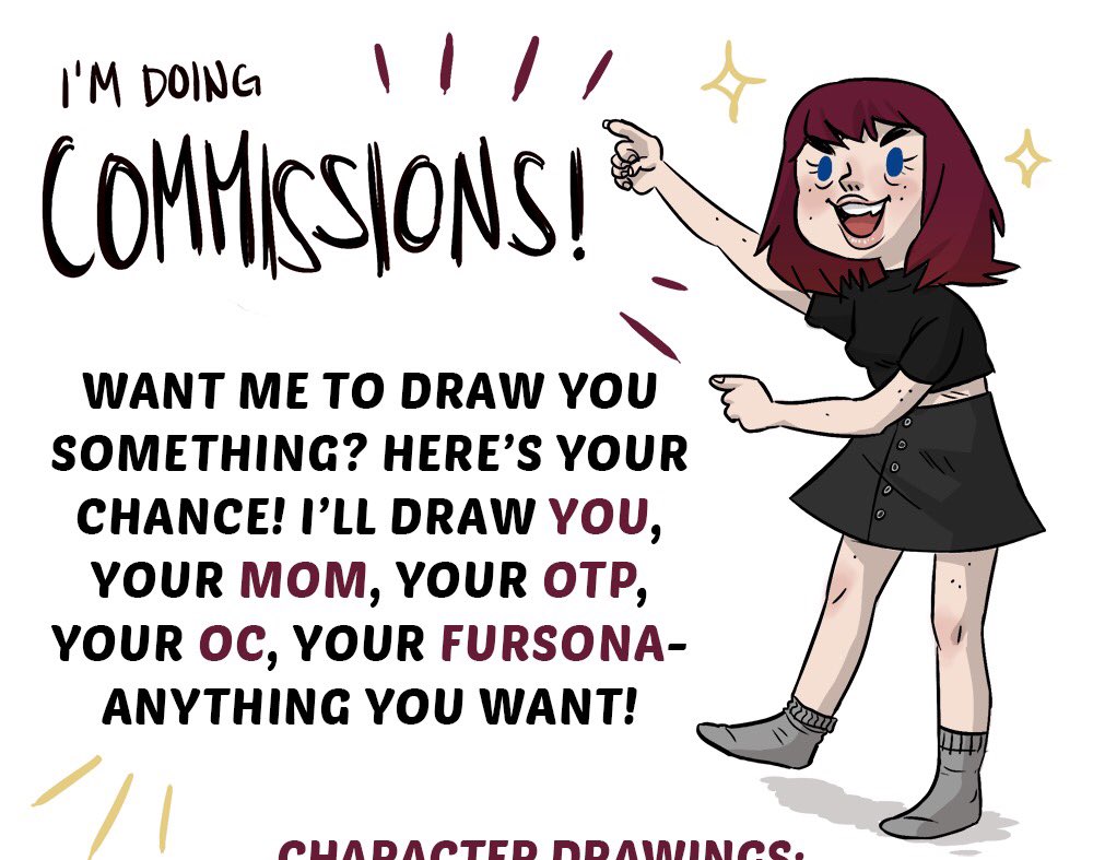 「I'm doing commissions!!! I'll draw your ANYTHING. Custom art」kasey wllms の漫画