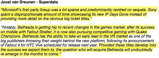 Daniel Ahmad on Twitter: "Joost van Dreunen with his thoughts on Sony, MS & Bethesda. Not ...