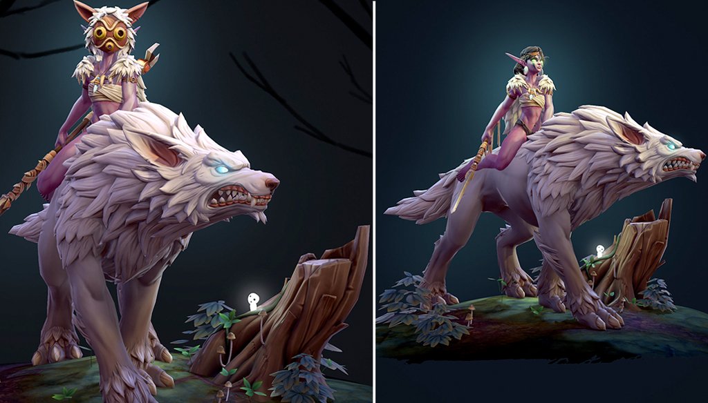 ZBrush on Twitter: "Updated version of ZBrushCentral member Julien Desroy’s Princess Mononoke ...