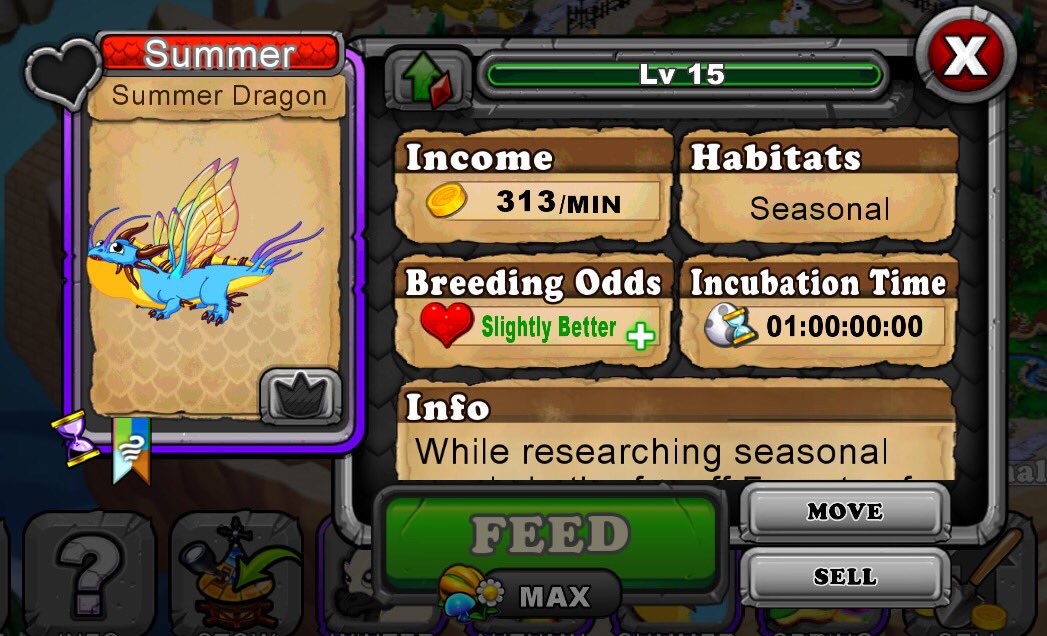Dragonvale Seasonal Dragon