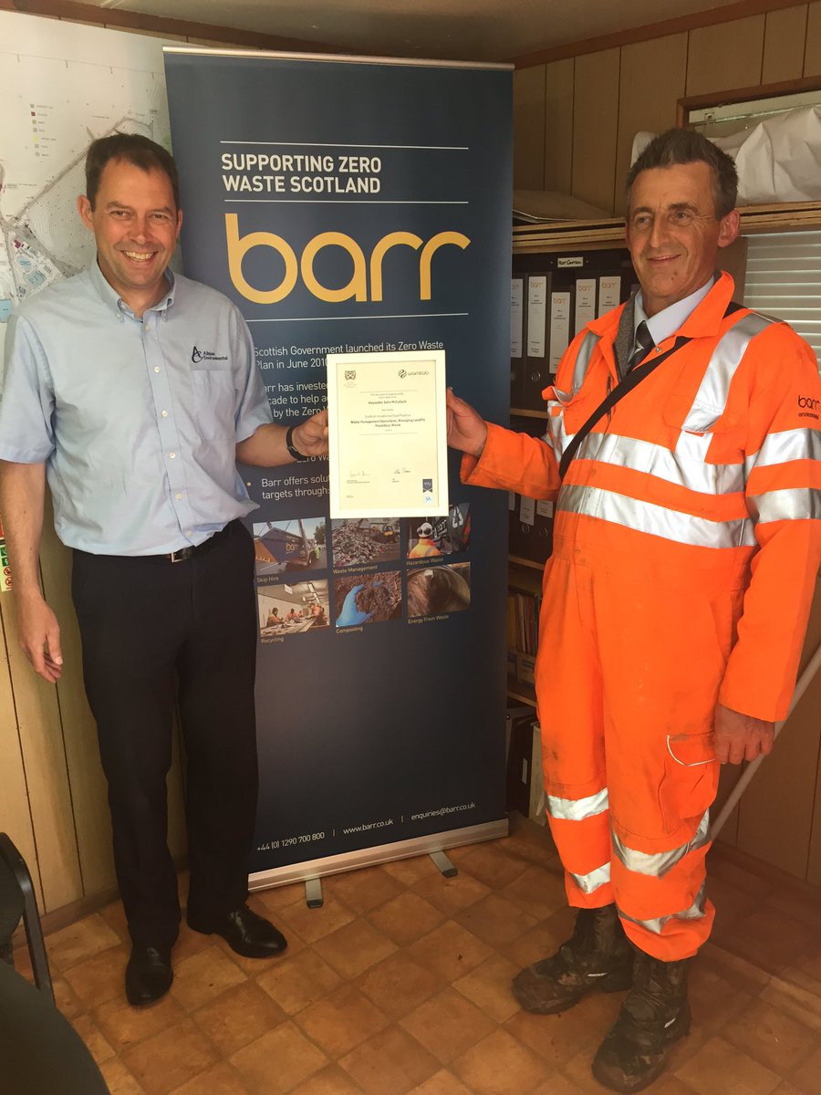 Presenting Sandy McCulloch at Barr Holdings with COTC certificate ...