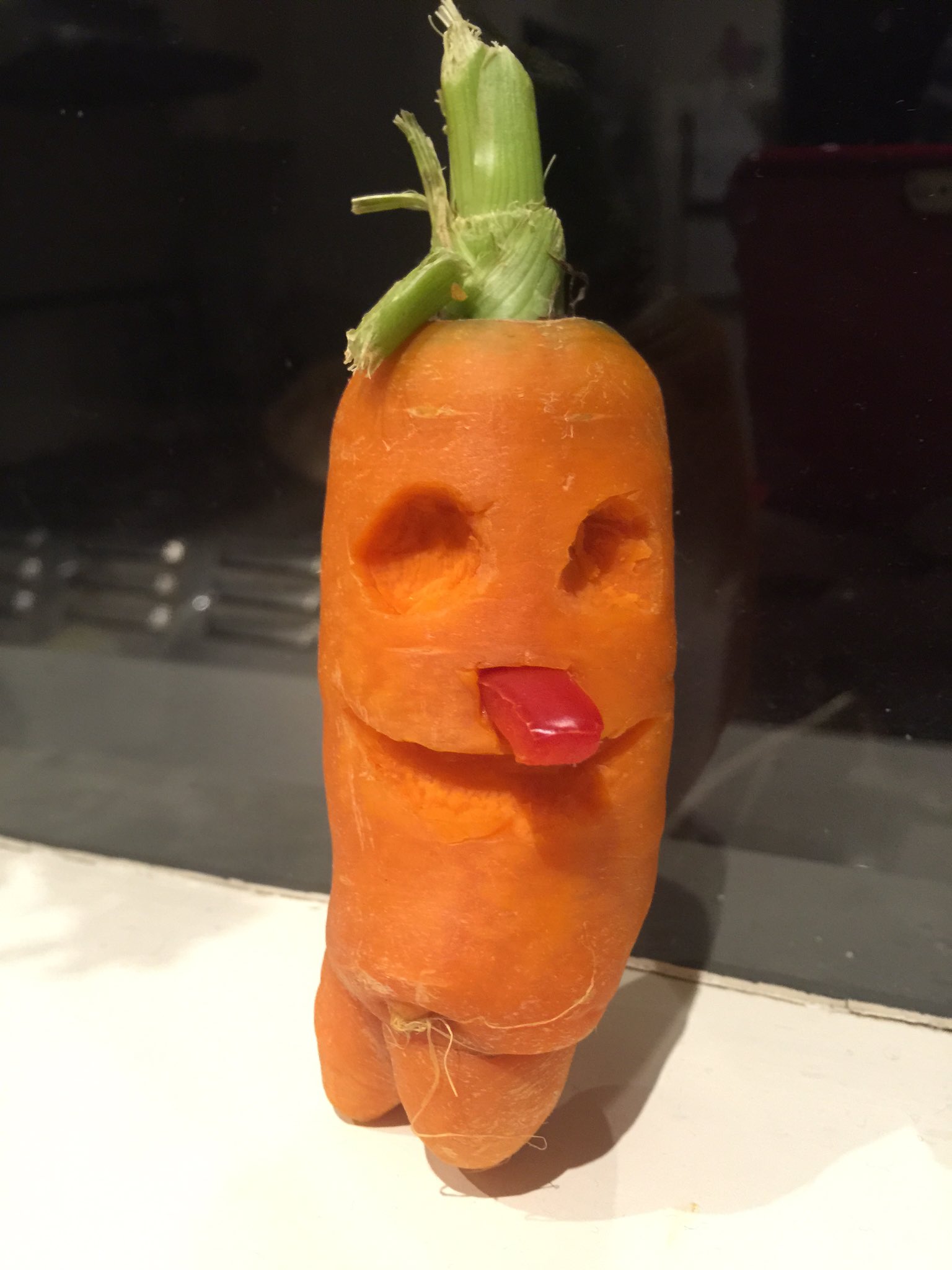 Carrots With A Scary Face