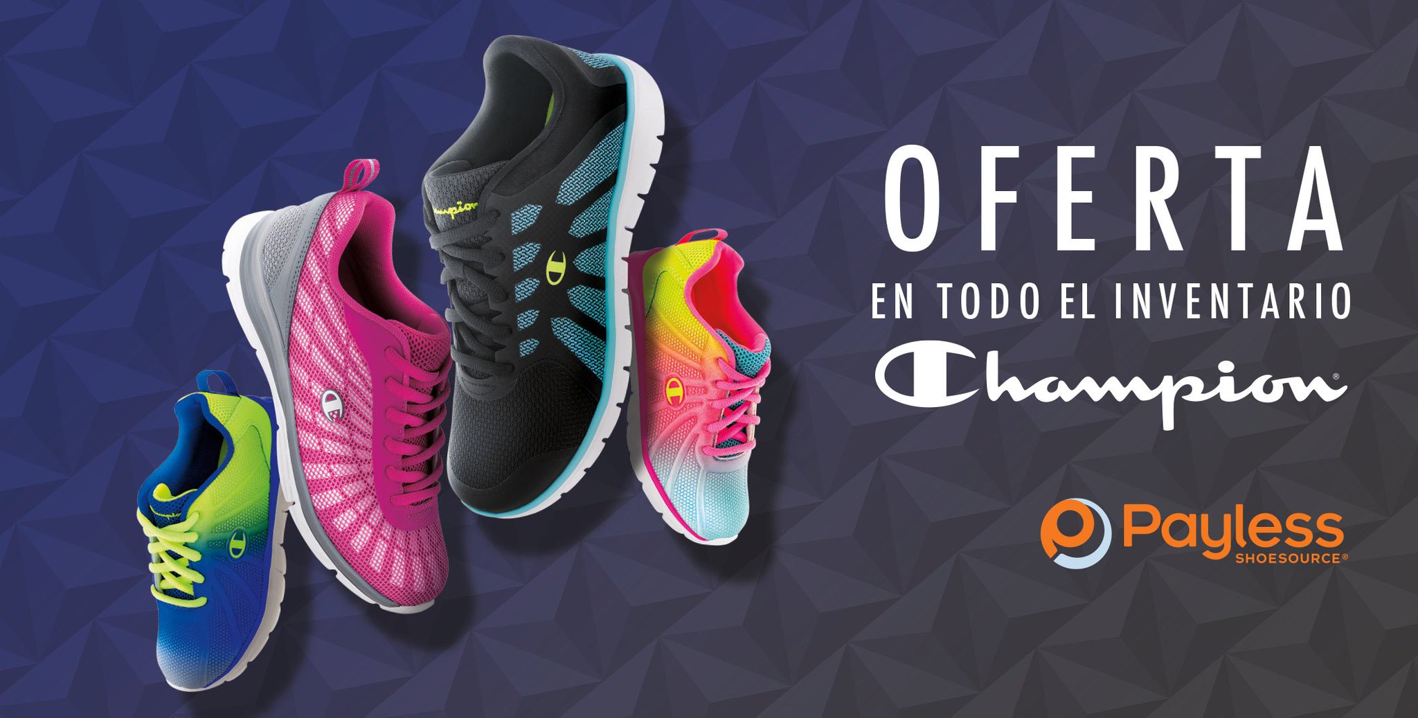 Payless Ecuador on Twitter: "Tenemos todo el inventario Champion para toda la familia en oferta ...