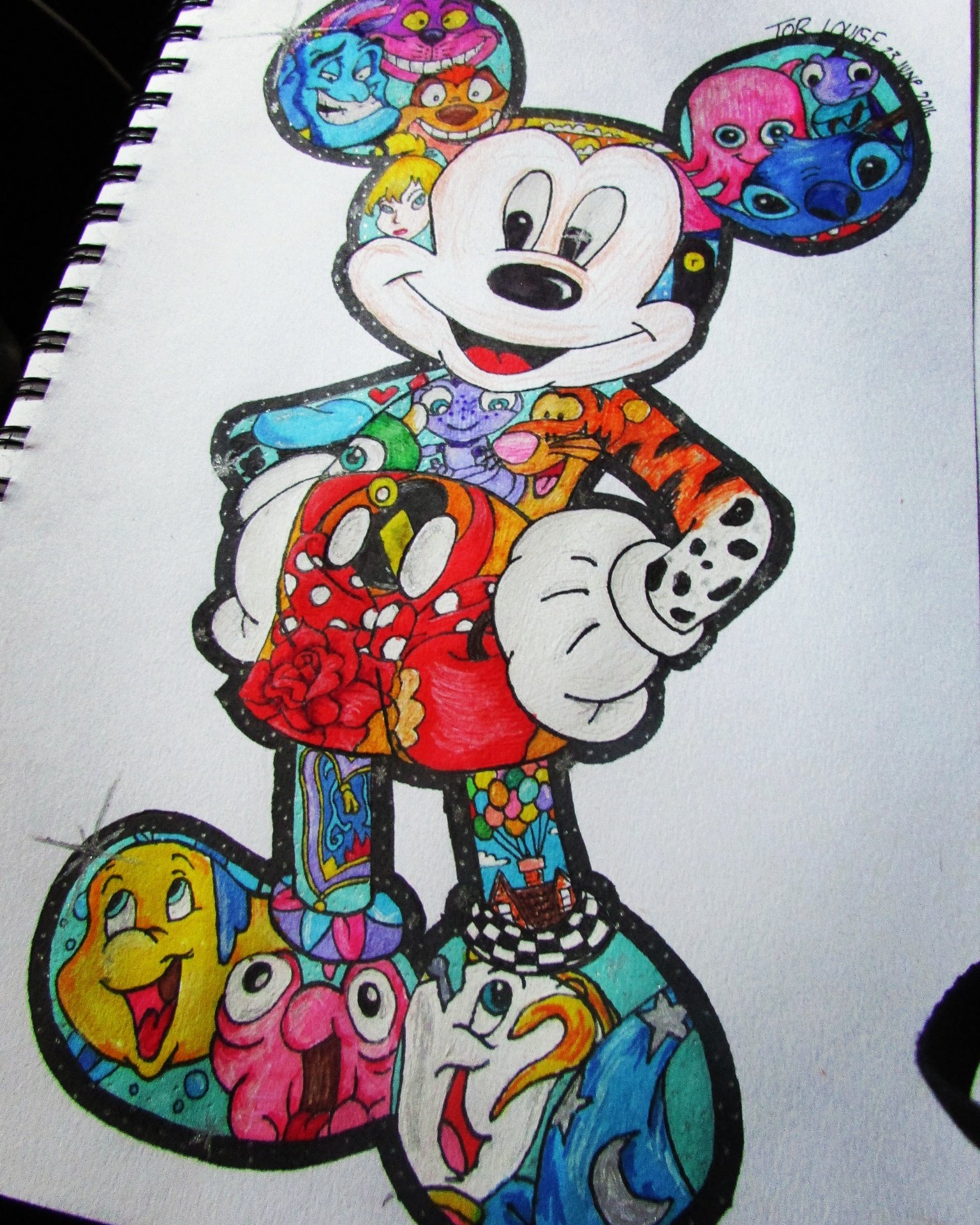 Disney Collage Drawing