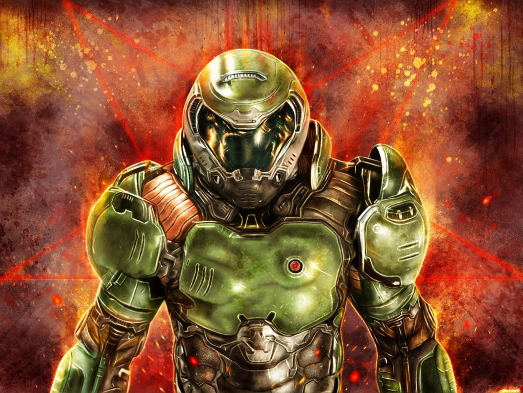 Doomguy Deviantart Ana Mitrović Doomguy VS A Demon