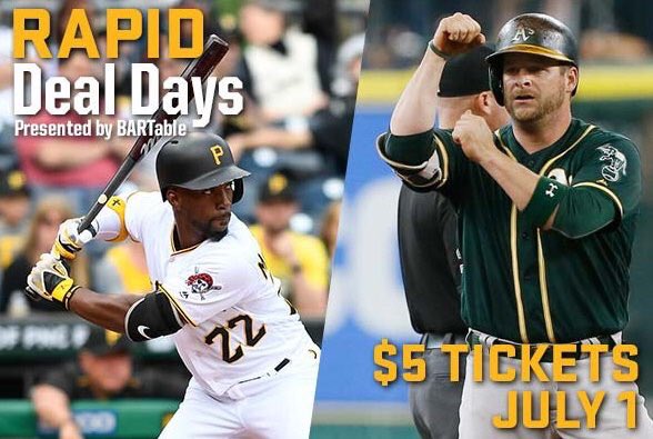Less than an hour remains to get $5 tix to Friday, July 1 vs. the ...