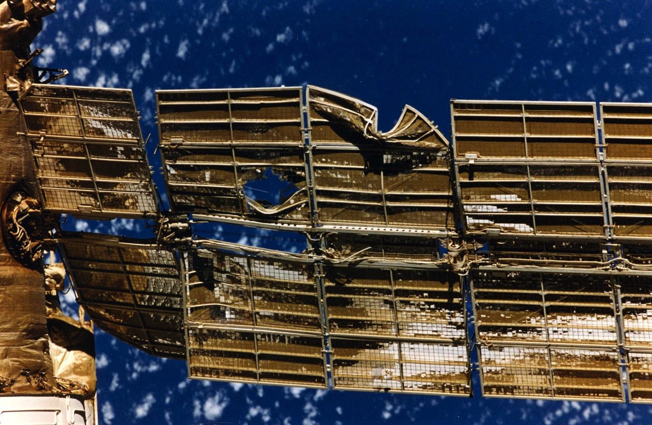 Mir Space Station Crash