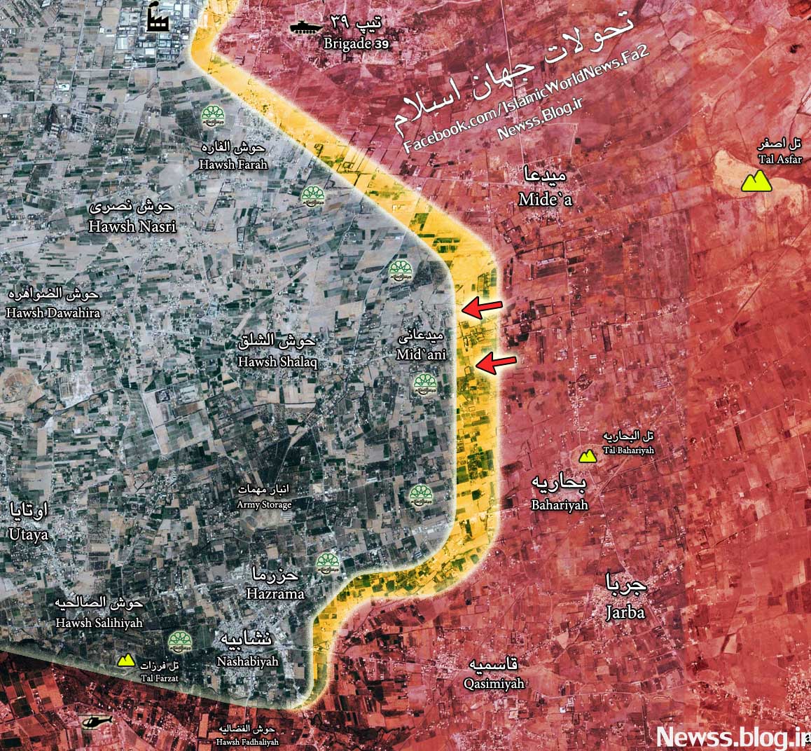 [Map] Situation in Eastern Ghouta - MilitaryAdvisor : r/syriancivilwar