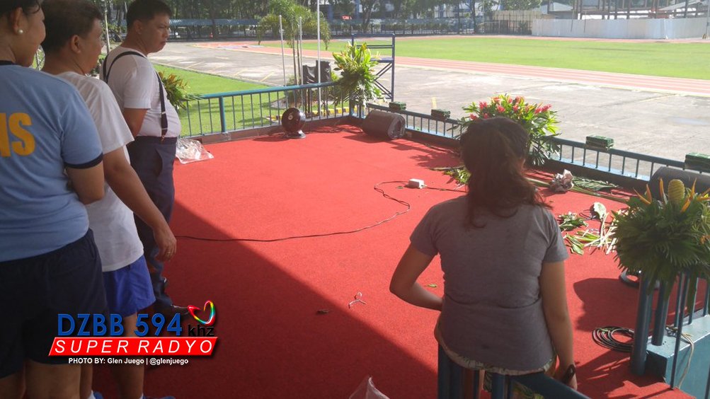 Look: inihahanda na ang grandstand ng camp crame para sa retirement ... Look: inihahanda na ang grandstand ng camp crame para sa retirement ...