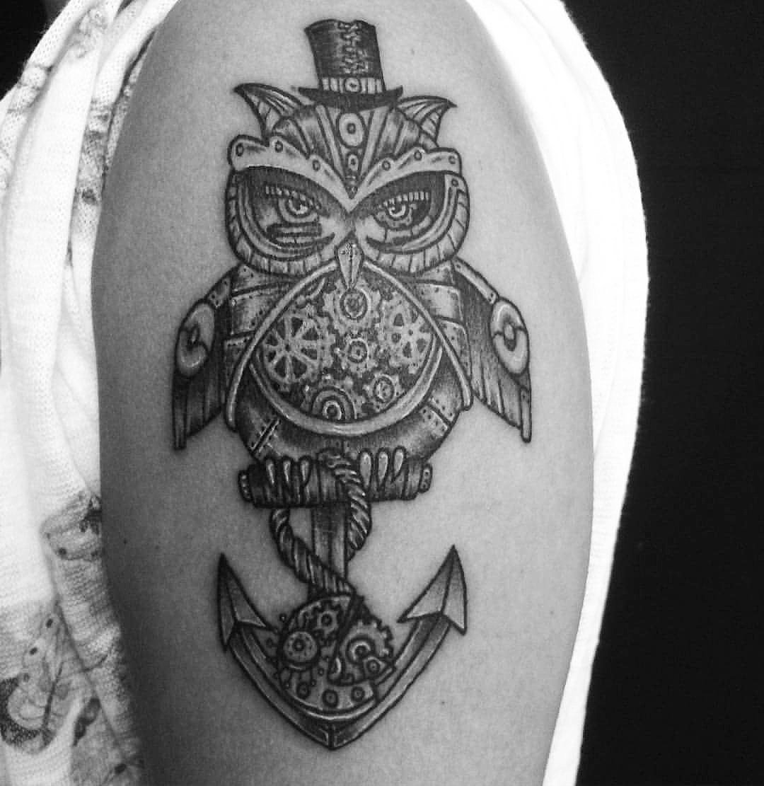 Steampunk Owl Tattoo Designs