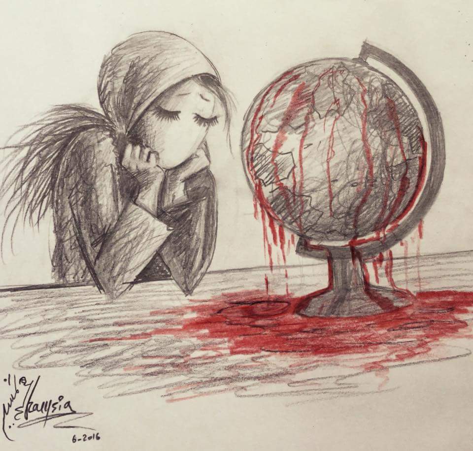 Girl Sad Drawing Sketch