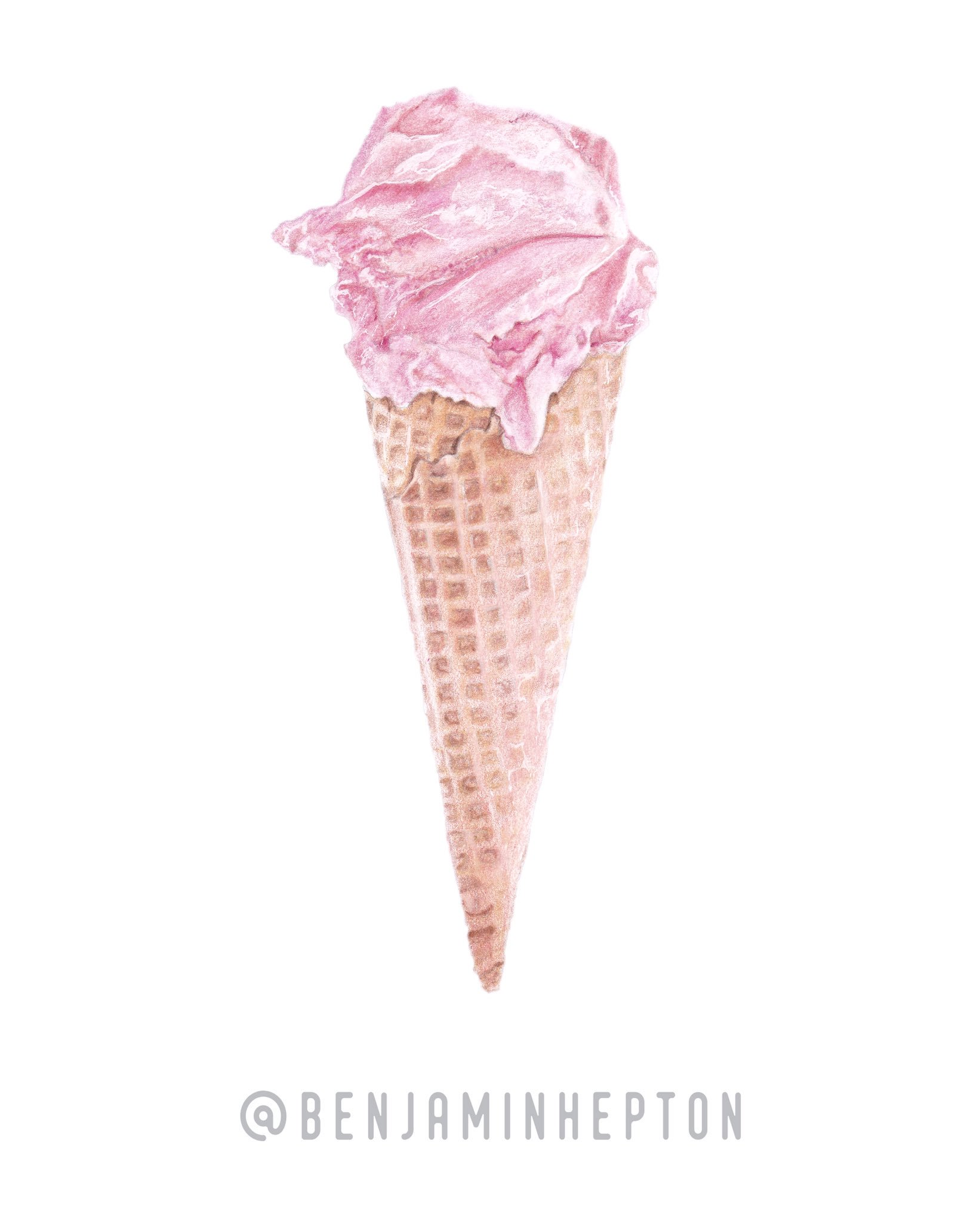Ice Cream Pencil Drawing