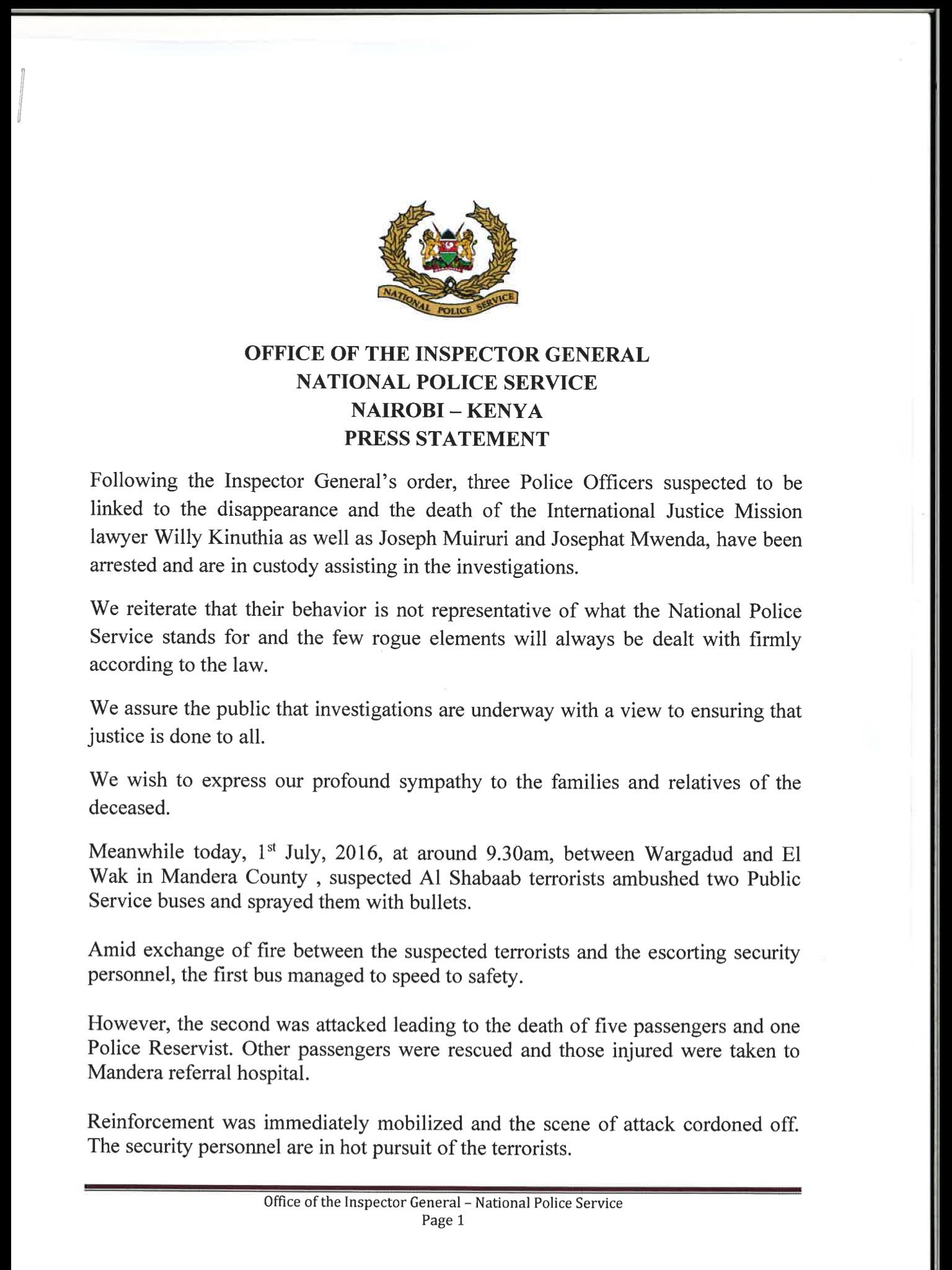 Example Of A Police Statement Writing