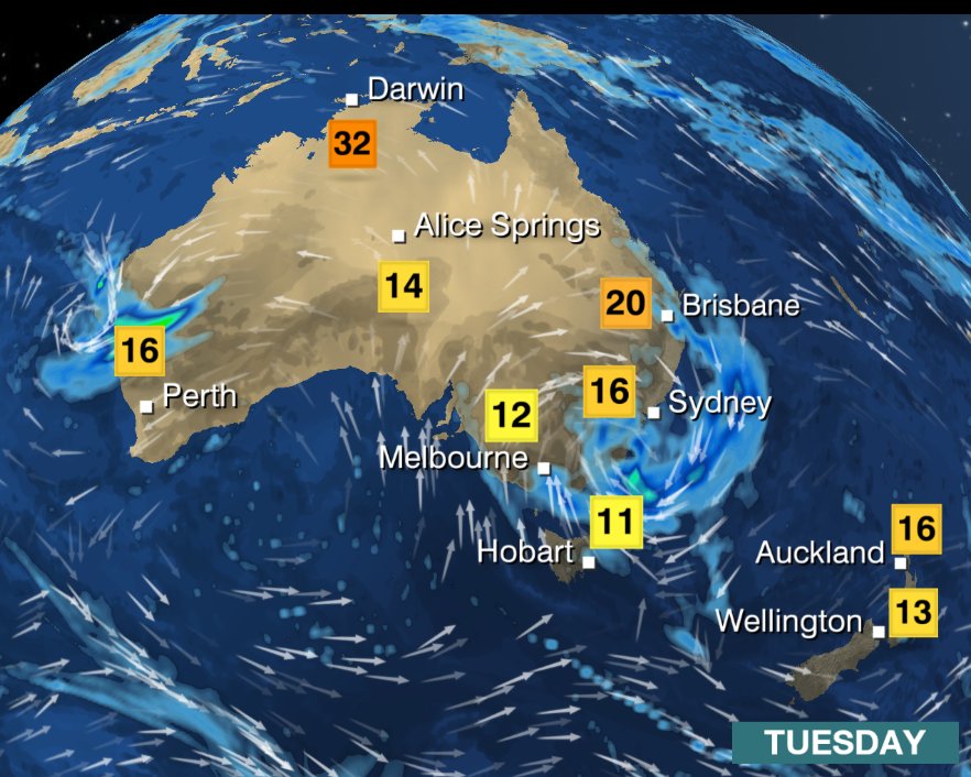 AUSTRALIA: heavy rain and strong winds expected in both Western Aus and ...