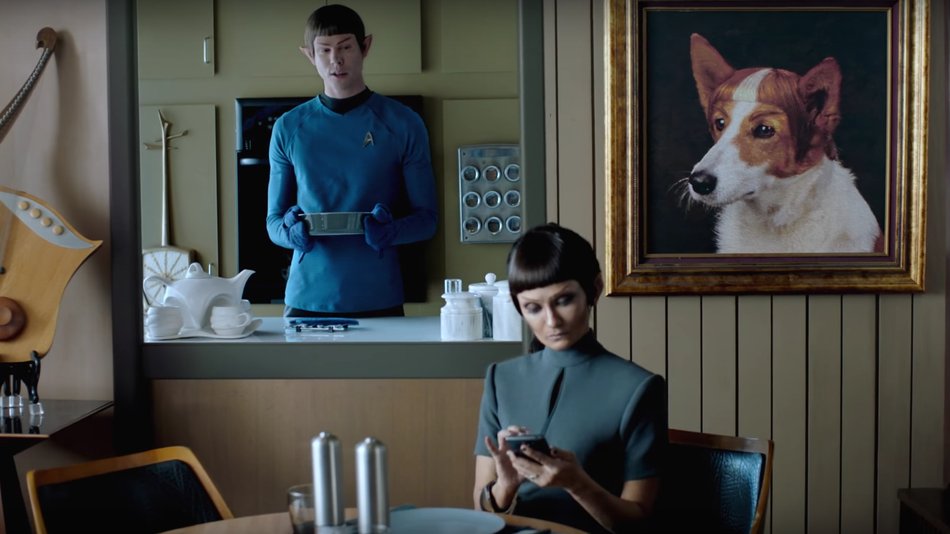 In this Star Trek ad, even the dog gets a cool Vulcan haircut ...