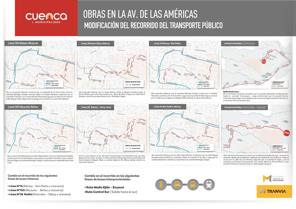 Información importante de Tranvia_Cuenca sobre líneas de bus que ...