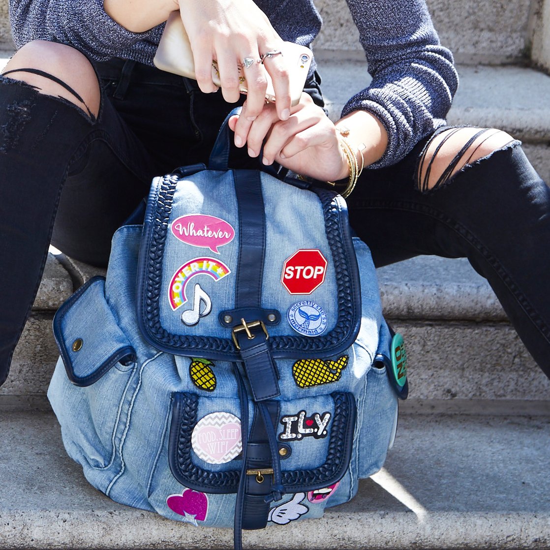 Make you backpack stand out with our super cool badges | Claire's ...
