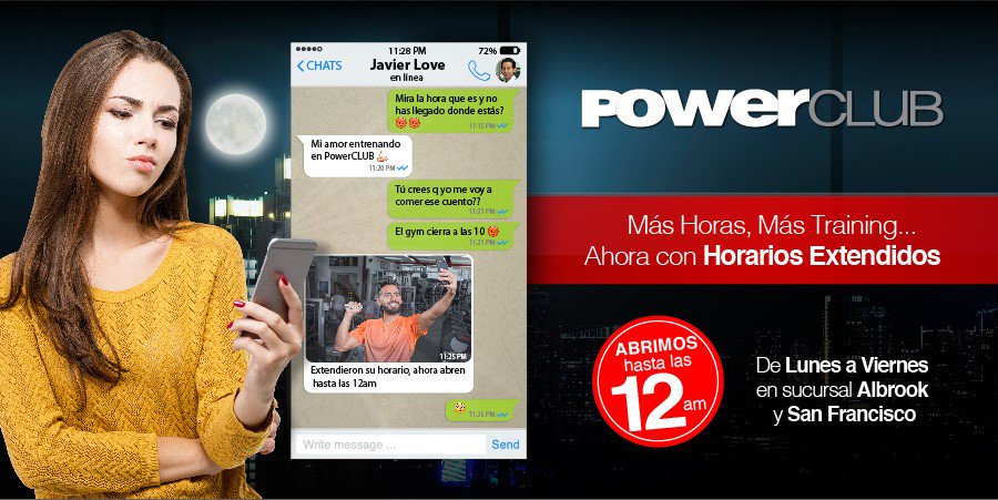 Ya puedes entrenar hasta las 12 medianoche PowerClubPANAMA unico ...