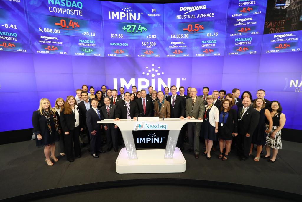 .@impinj rings the @nasdaq closing bell after launching their #ipo ...