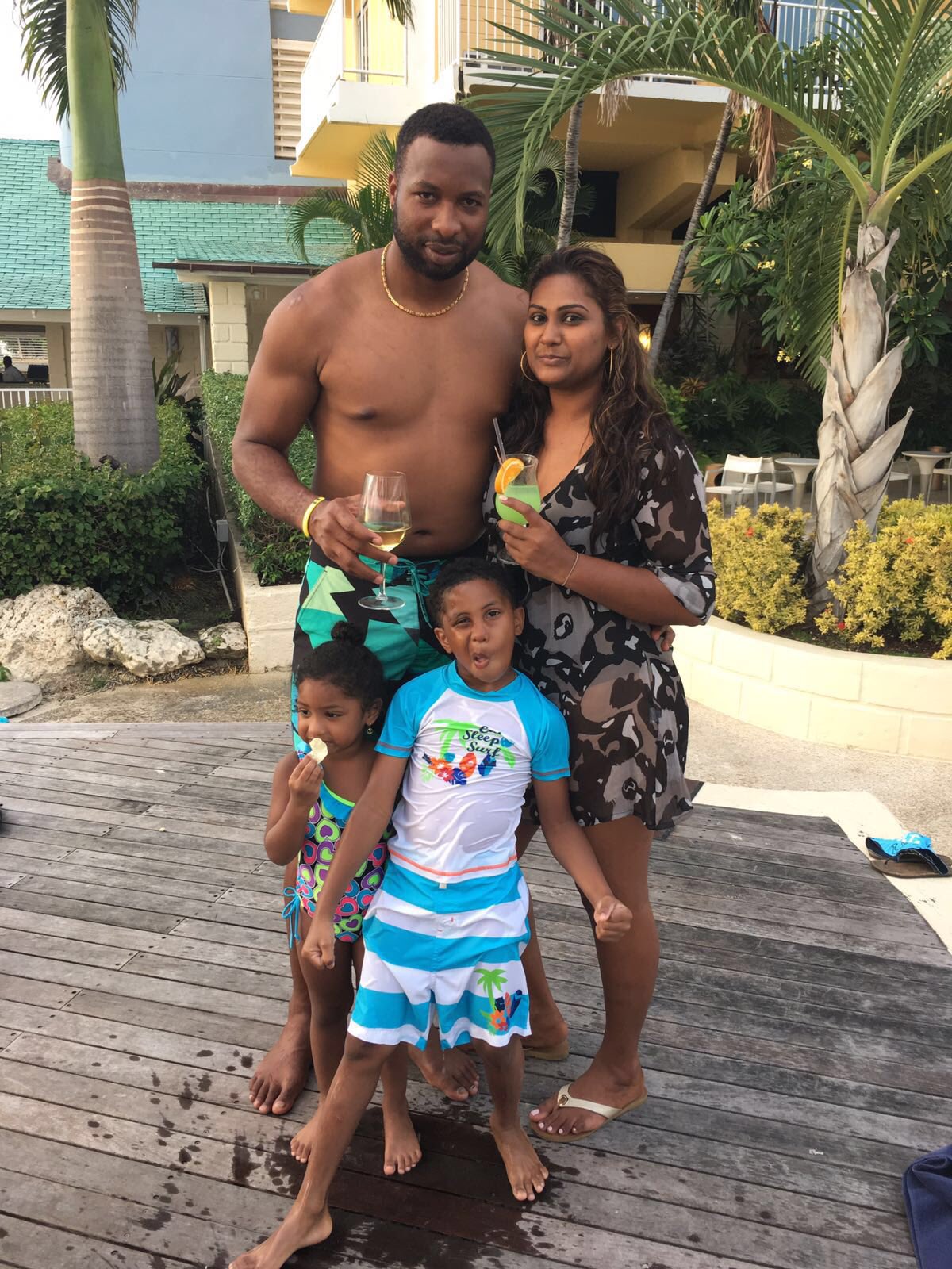 Kieron Pollard Family