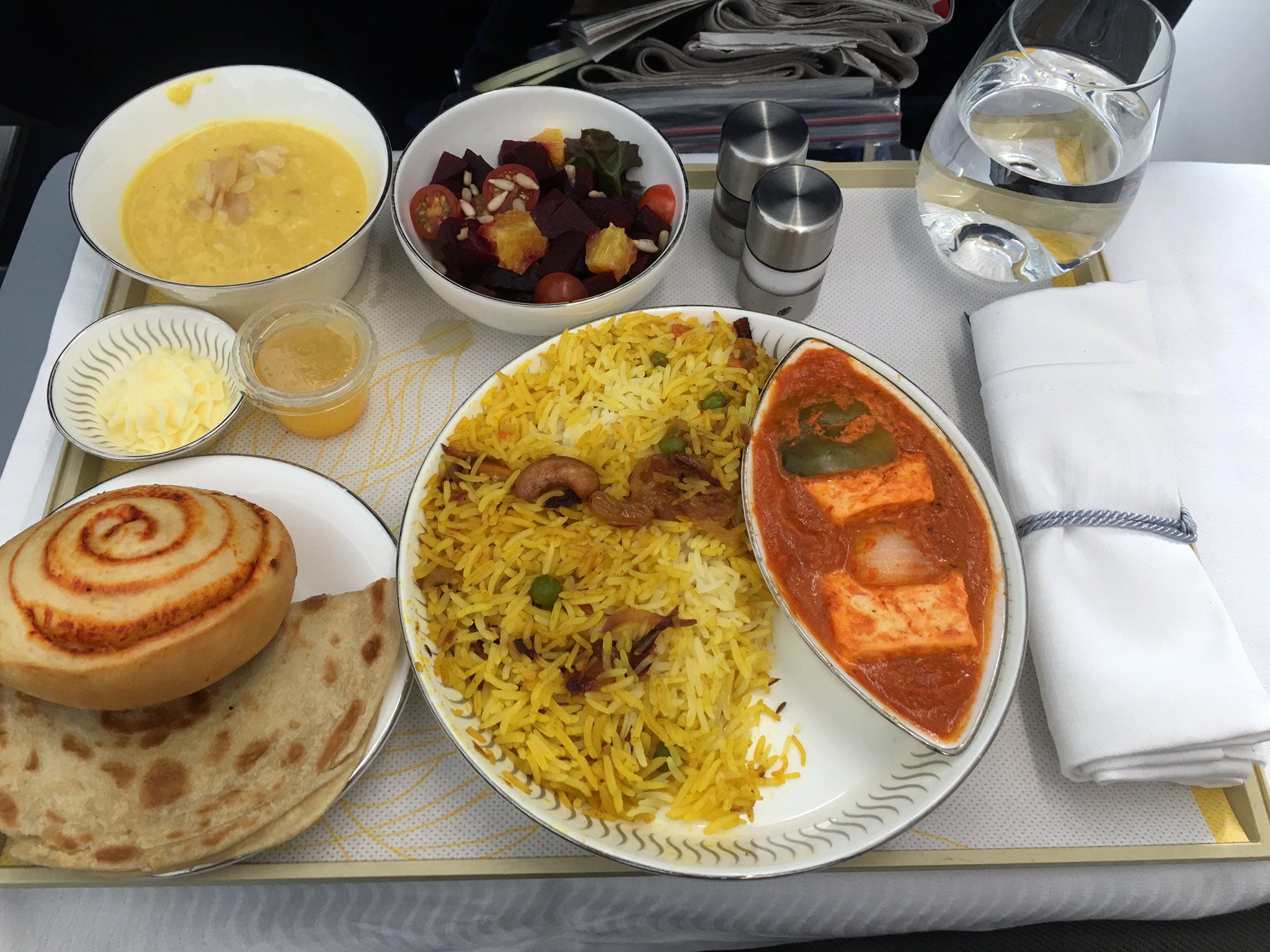 Jet Airways Business Class Food
