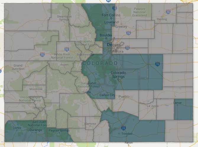 Quick view of Colorado fire restriction map. COFire | CO - Emergency ...