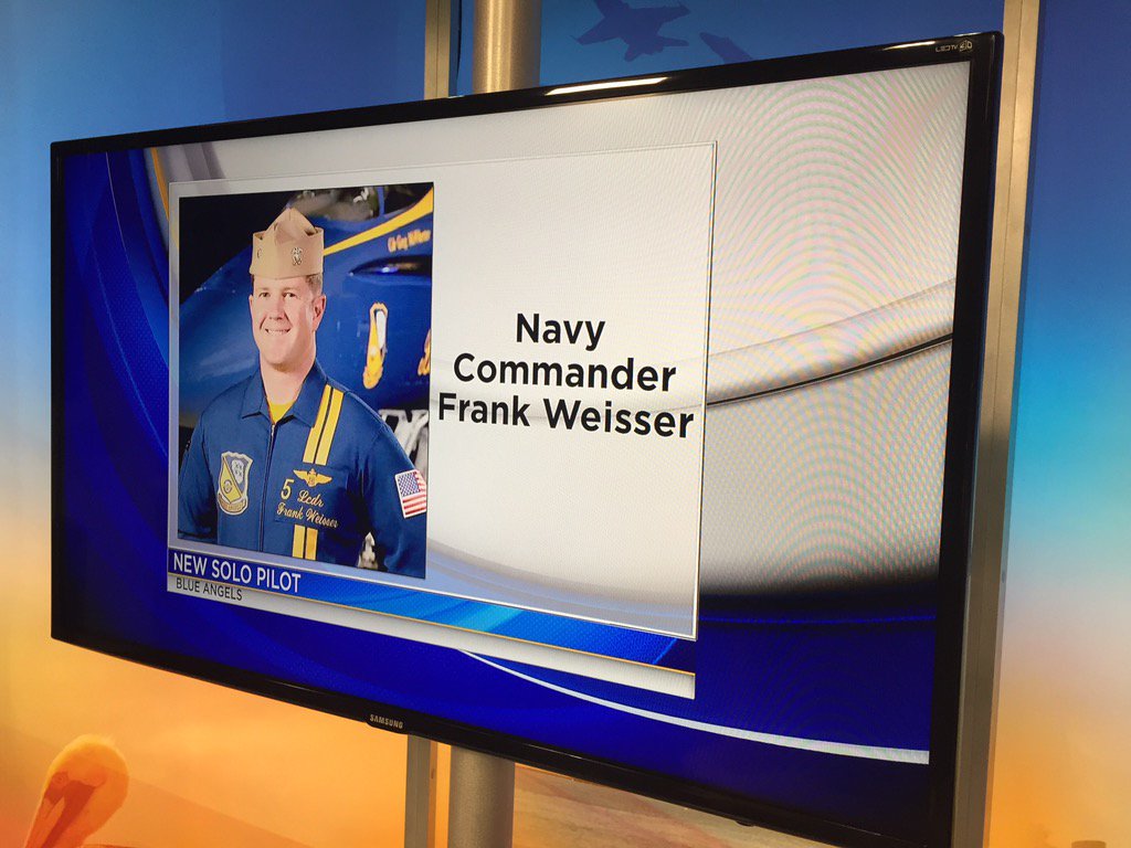 .BlueAngels announce Navy Commander Frank Weisser will rejoin the team ...