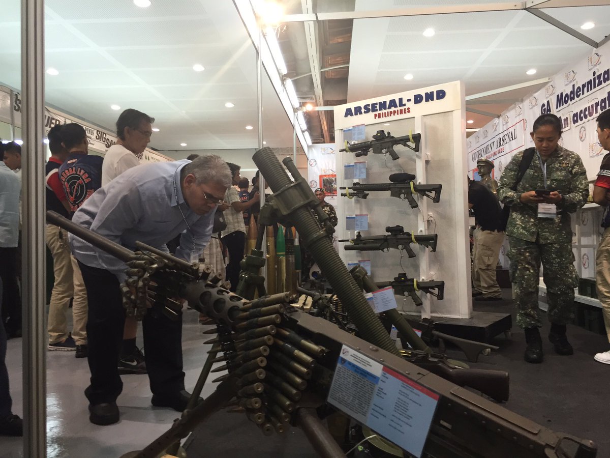 Several government arsenal are also on display such as caliber .50 ...