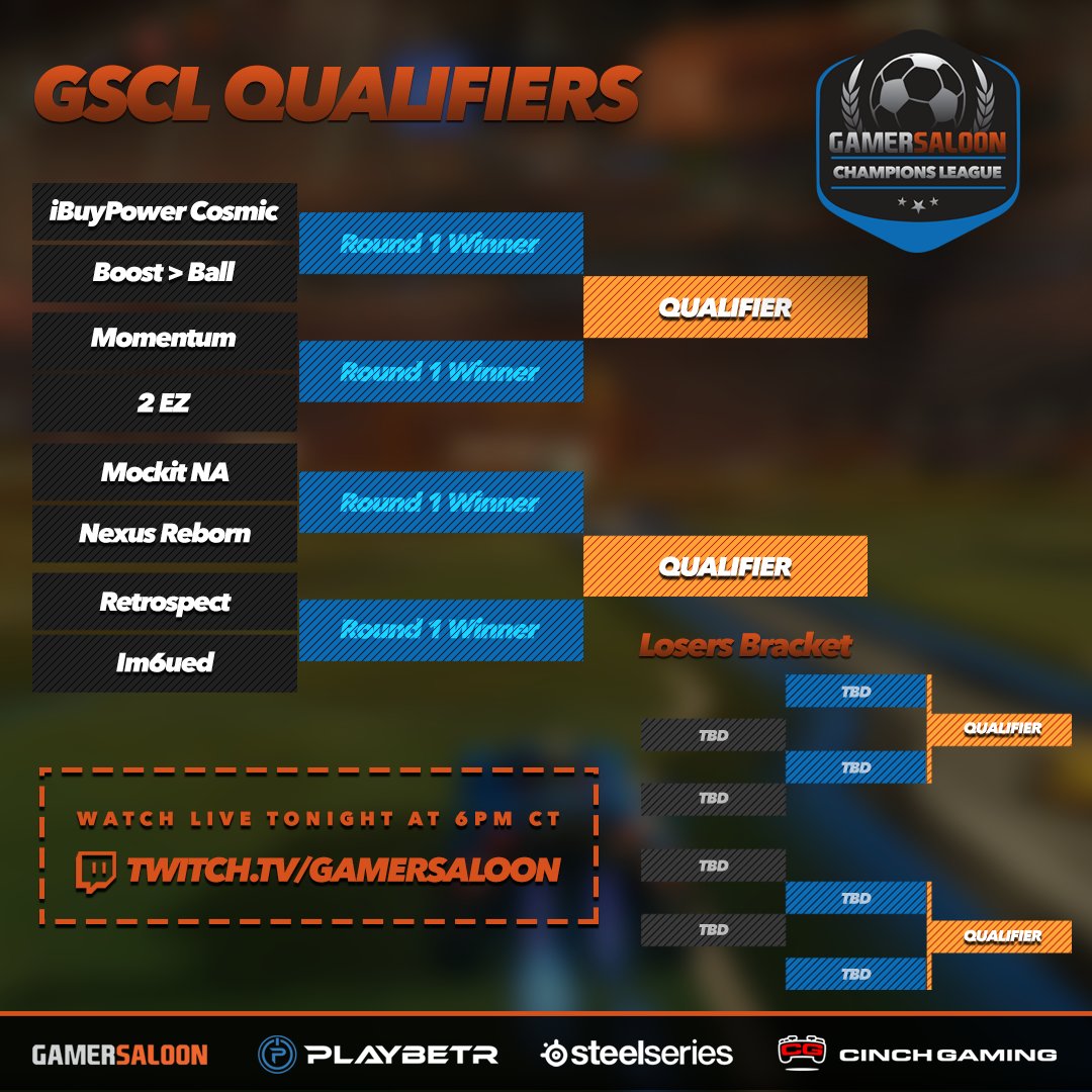 GamerSaloon Champions League Qualifiers Tonight at 7 PM EDT : r ...