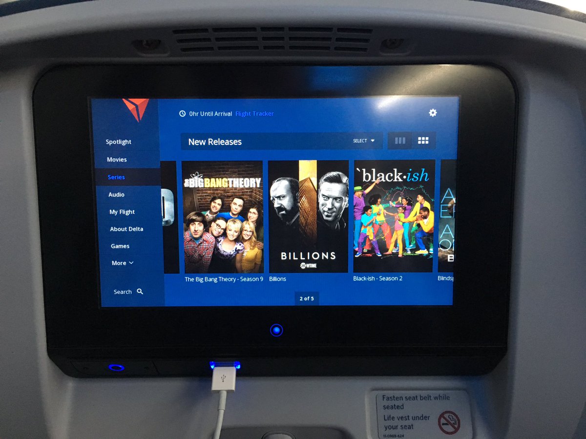 Delta Airplane Screen Tv