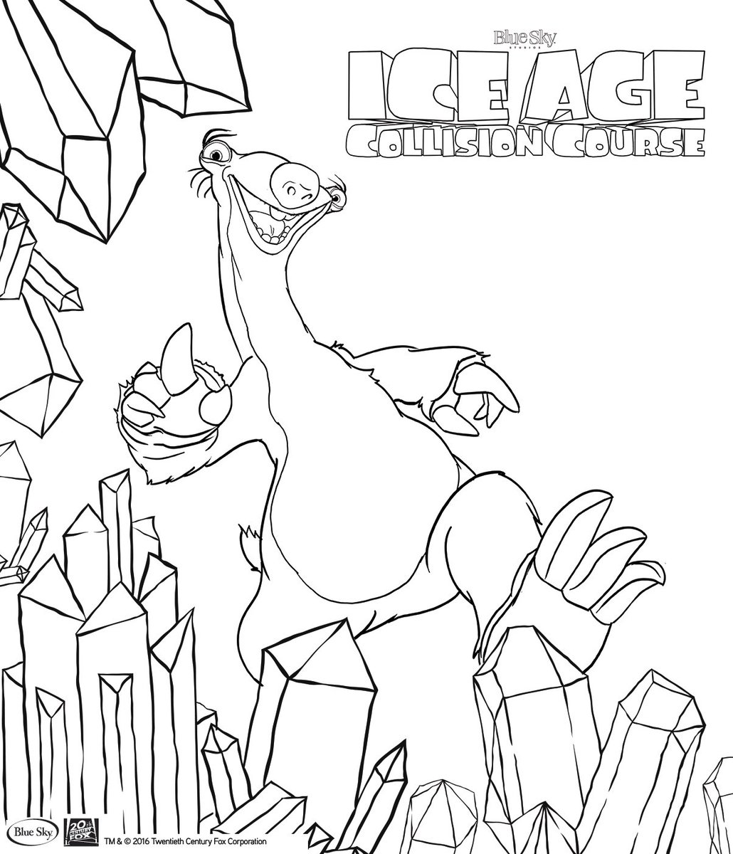 Ice Age Collision Course Coloring Pages Coloring Home