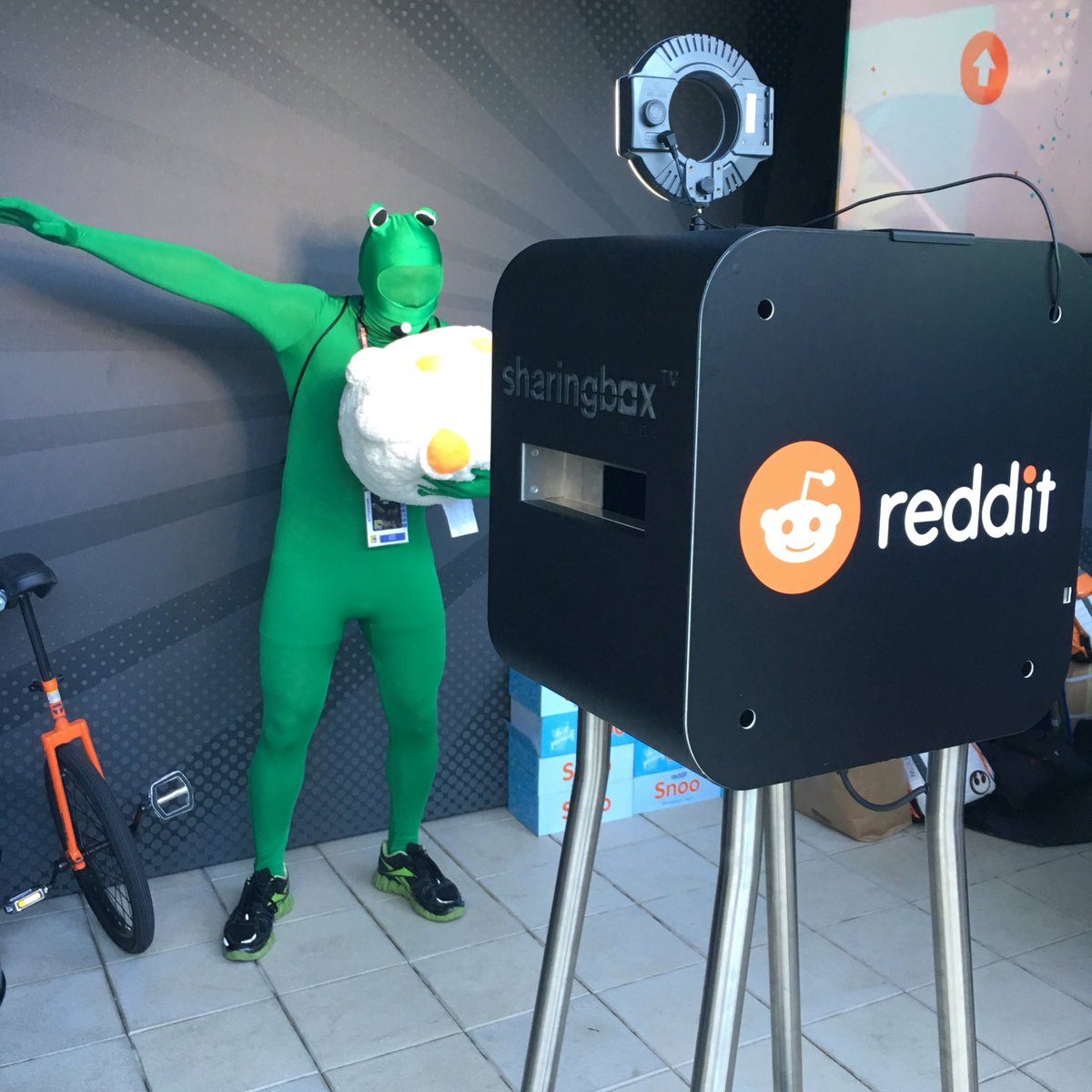 Dat Boi making an appearance at the #Reddit booth @ComicConHQ! Come ...