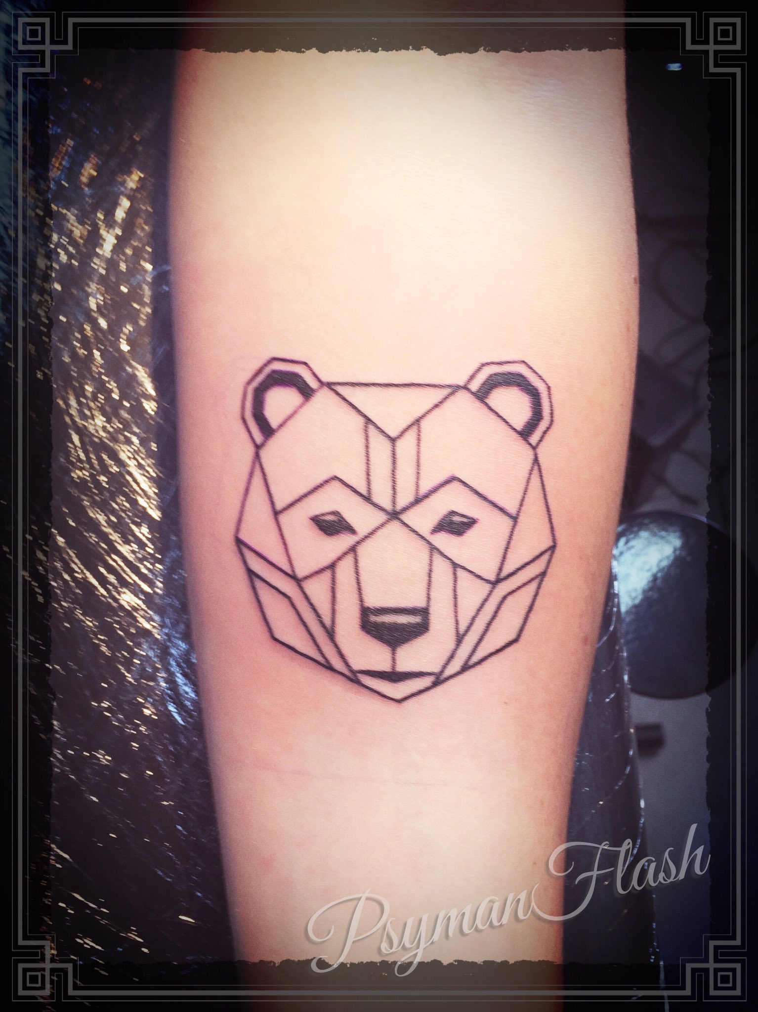 Geometric Bear Face