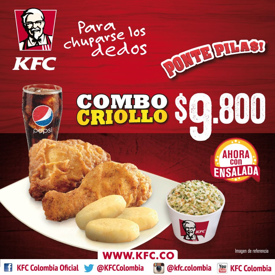 Perder la paciencia Adelante papa combos kfc colombia claro Consciente ...