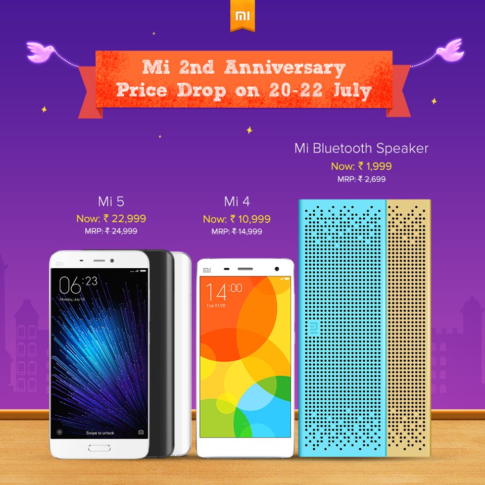 Mi India Turns 2: Celebration Begins July 20 With Sizzling Discounts