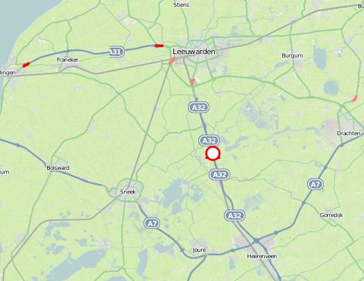 Rijkswaterstaat Verkeersinformatie on Twitter: "Door werkzaamheden is op de #A32 richting Wirdum ...