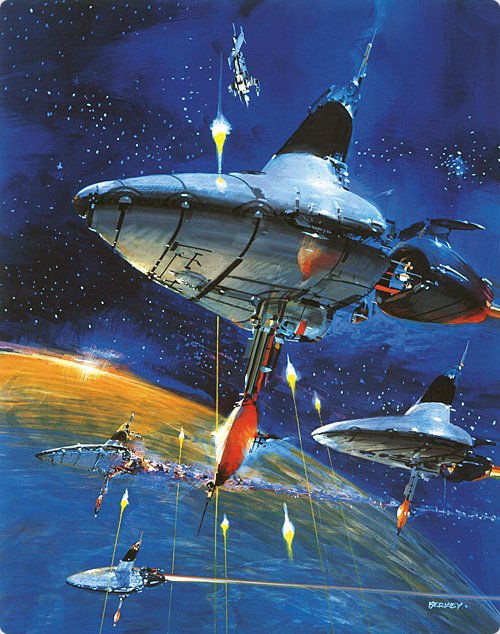 Retro Spaceship Wallpaper