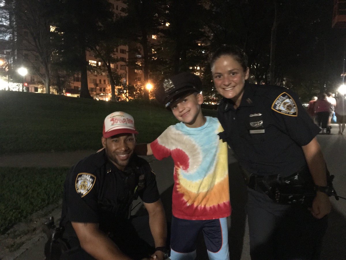 Even though they just finished working hour tour these NYPD Pct cops ...