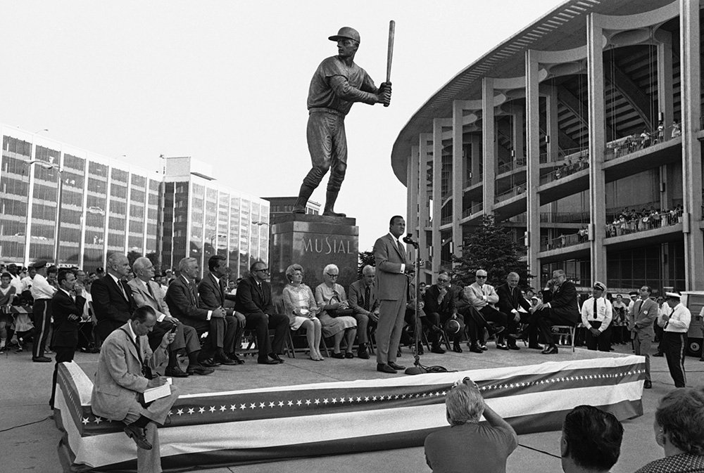 #otd in 1968 — stan musial statue dedication ceremony at busch memorial ...