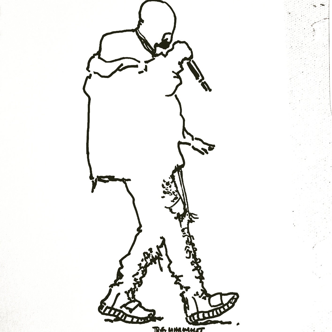 Kanye West Line Drawing
