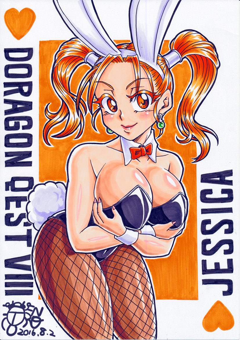 げんごろう on Twitter: "バニーの日なのでパフパフバニーゼシカかいたぞ(*ﾟ ﾟ*) QUESTにUが無い？ワザとだ #バニーの日 #ドラクエ8 #DQ8 #ゼシカ https ...