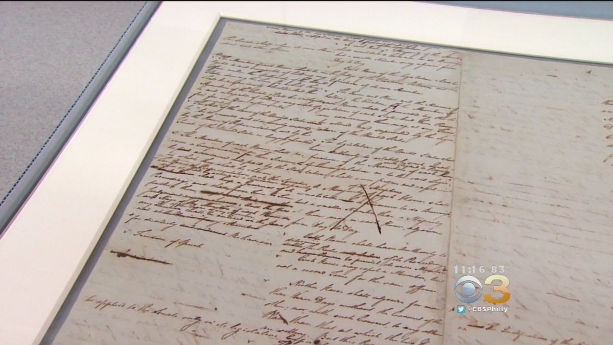 The First Handwritten Draft Of The Constitution On Display In ...