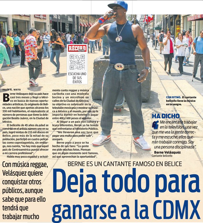 Berne Velásquez deja todo en Belice para conquistar la CDMX con música ...