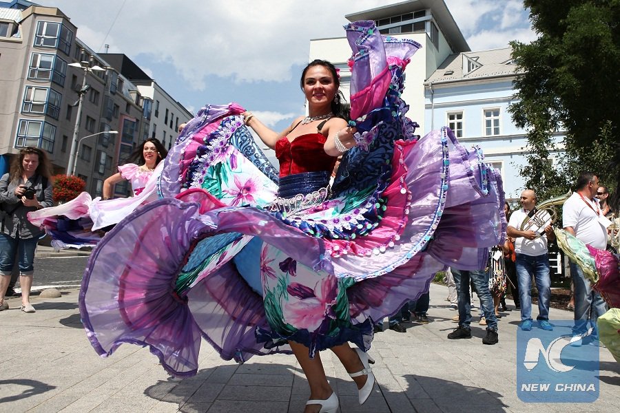 Gypsy artists in traditional costumes perform at "Gypsy Fest - World ...