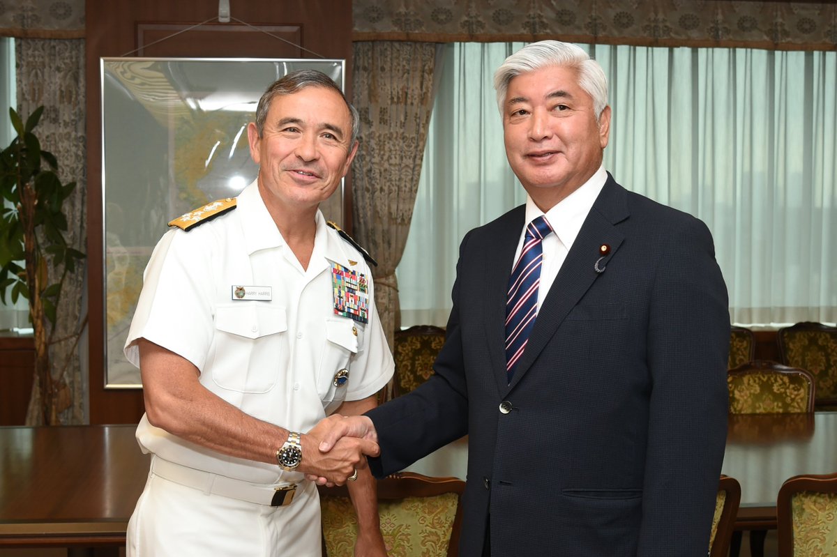 米太平洋軍司令官ハリー B ハリス海軍大将の表敬 ADM Harris Commander of the U S Pacific ...