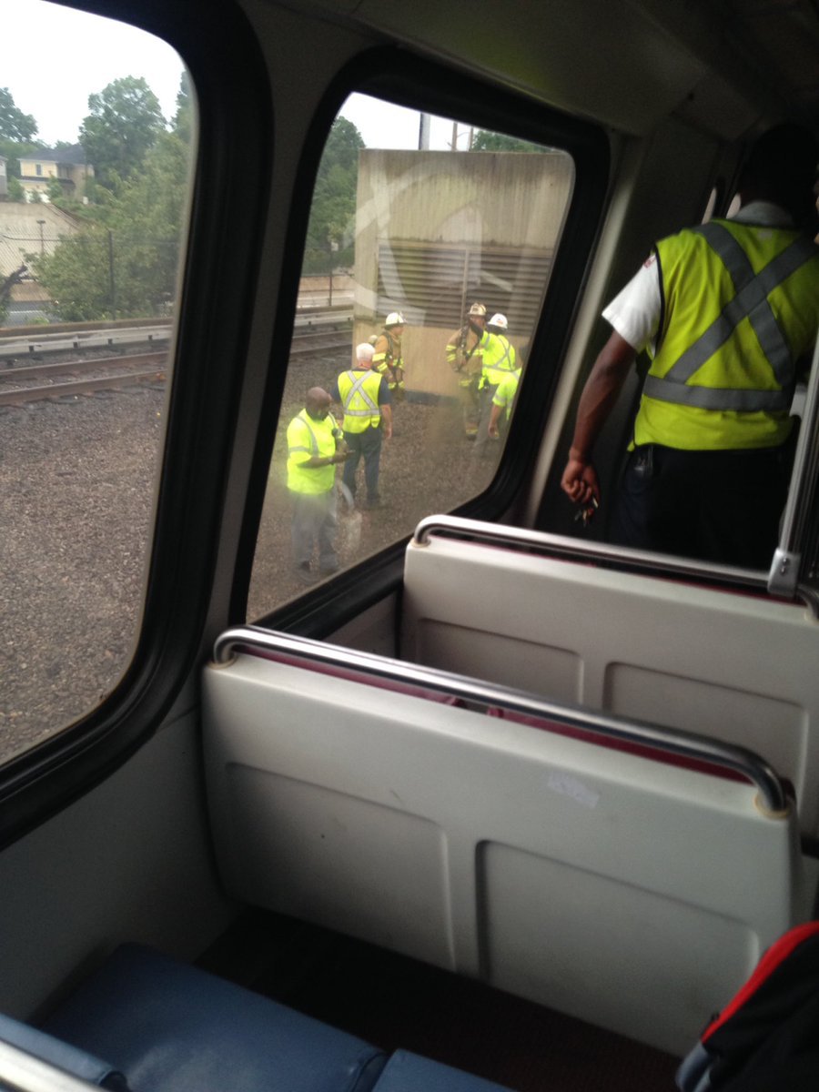 Inside the metro train during derailment near east falls church station ...
